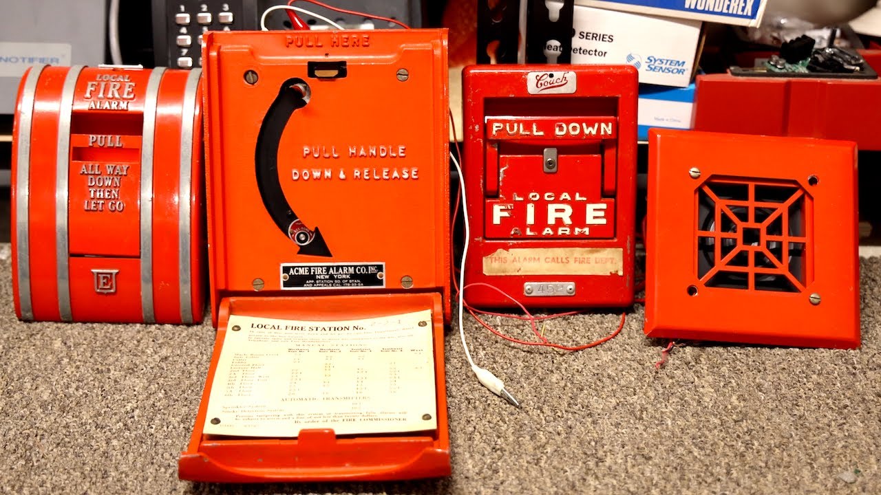 Testing Vintage Coded Fire Alarm Pull Stations w/ Notifier 34-24 Horn ...