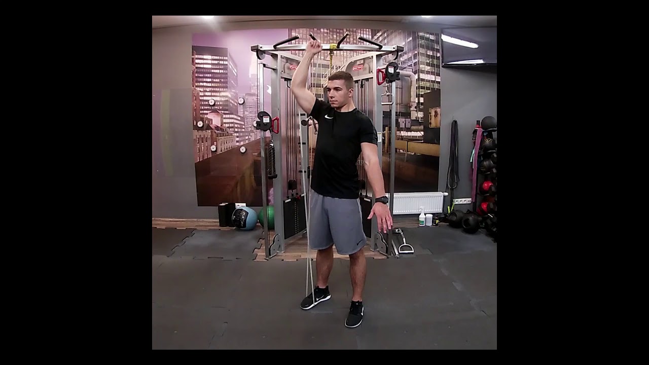 WYCISKANIE GUMY POWERBAND NAD GŁOWĘ JEDNORĄCZ // POWERBAND ONE ARM OHP ...