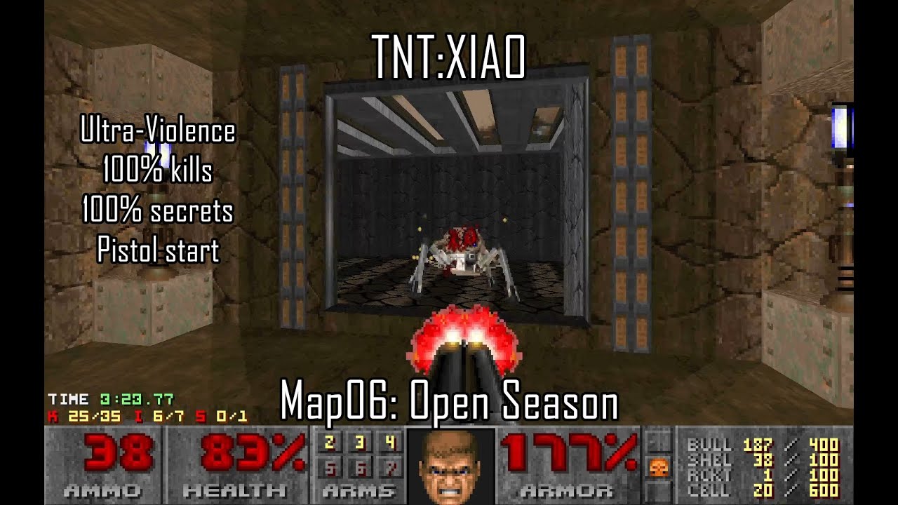 Doom II: TNT:XIAO - Map06: Open Season (UV-MAX) - YouTube