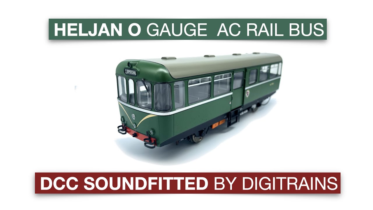 Heljan O Gauge AC Railcar DCC Sound fitted By Digitrains - YouTube