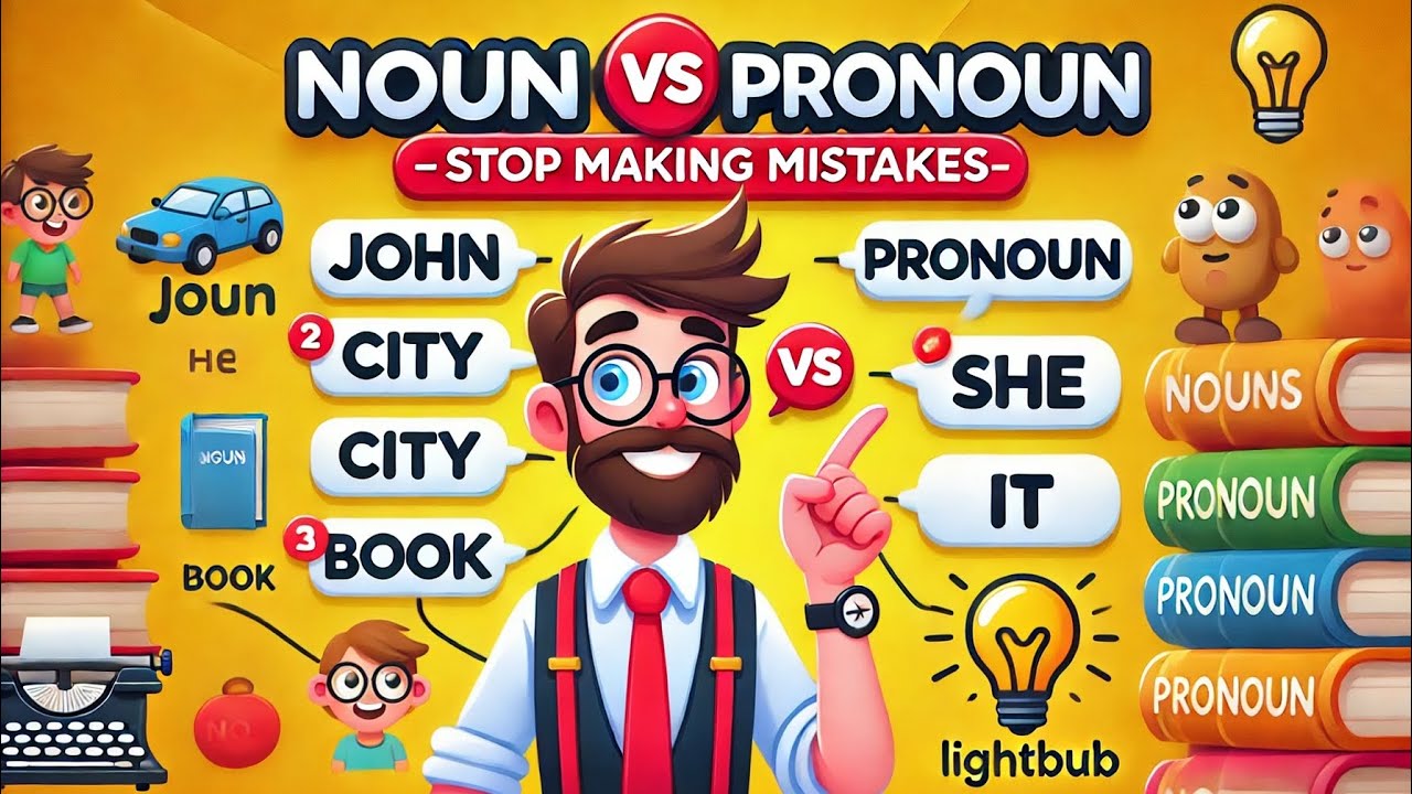 Mastering Nouns & Pronouns: Easy Identification Tips! : Noun vs Pronoun ...