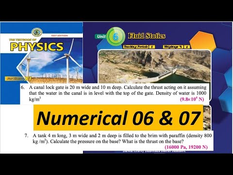 Chapter 6 Fluid statics Class 11 |Numerical No 6 & 07| - YouTube