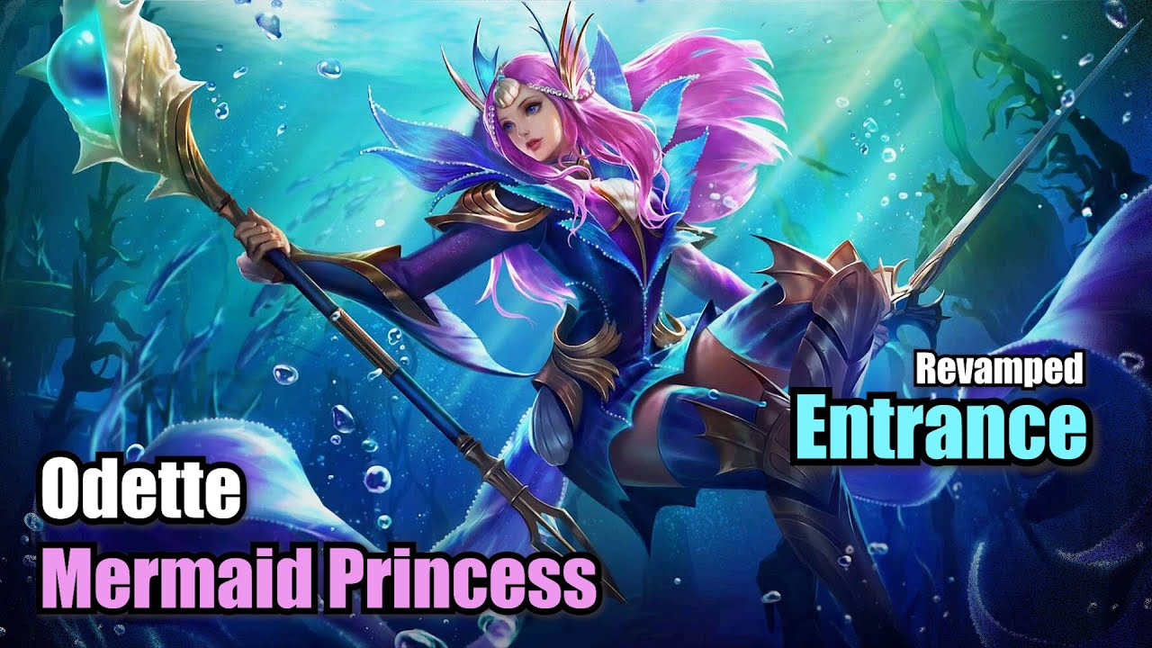 Odette Mermaid Princess Skin Epic Entrance (Upscale 4K) Mobile Legends ...