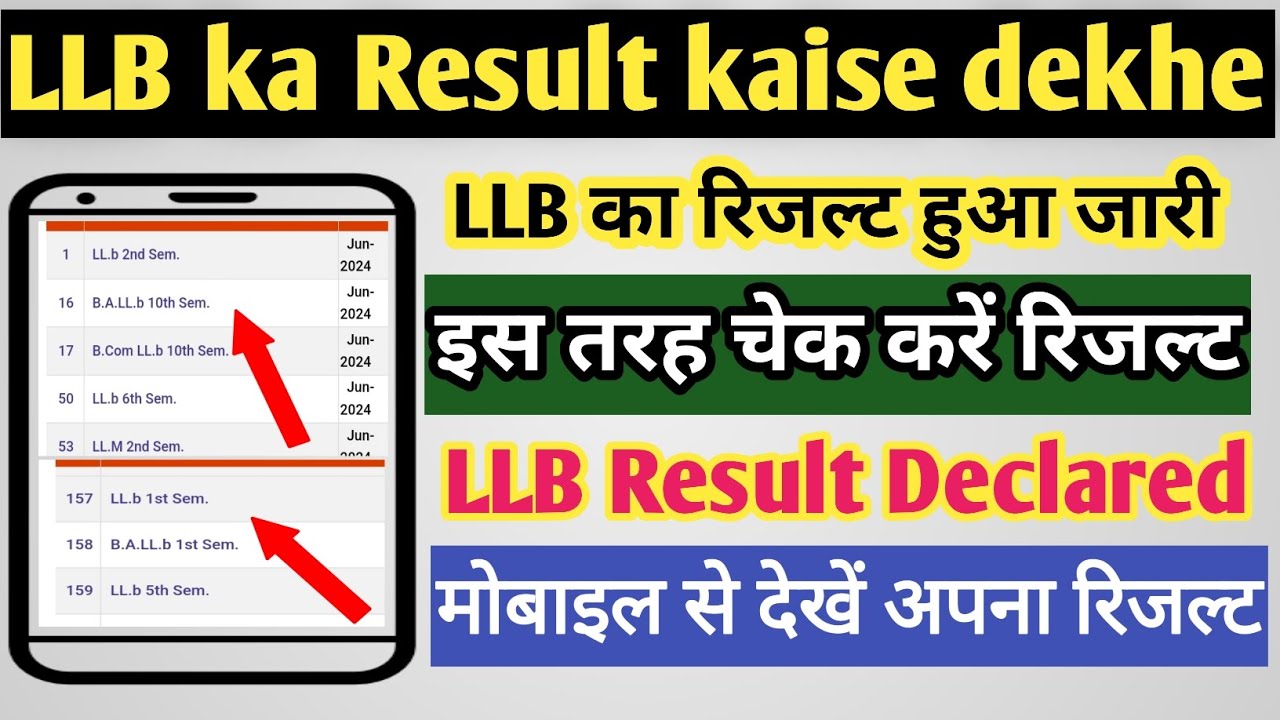 LLB ka result kaise dekhe 2024 | Llb result 2024 | Ccsu result news ...