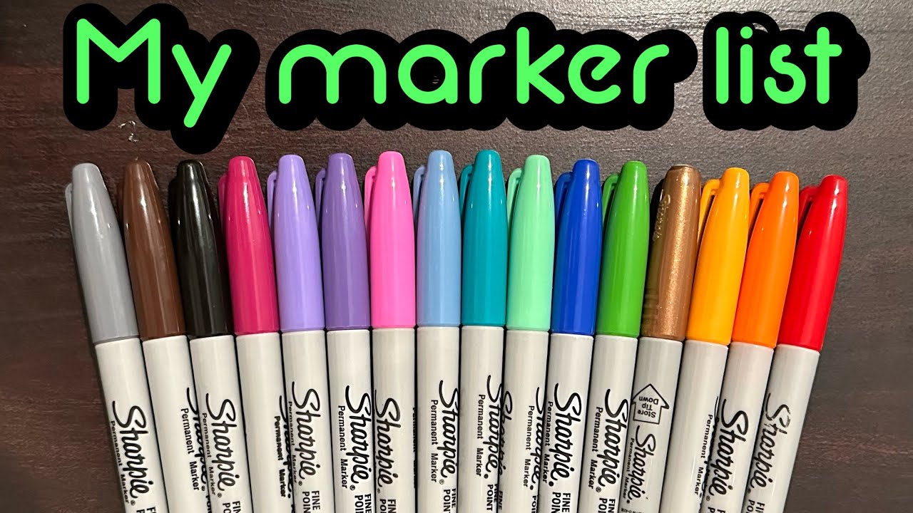 Writing #68000 - ALL marker colors I use and their rarity - YouTube