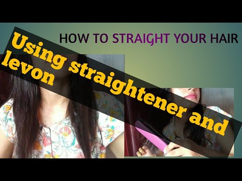 How to straight your hair || using hair straightener || using levon ...