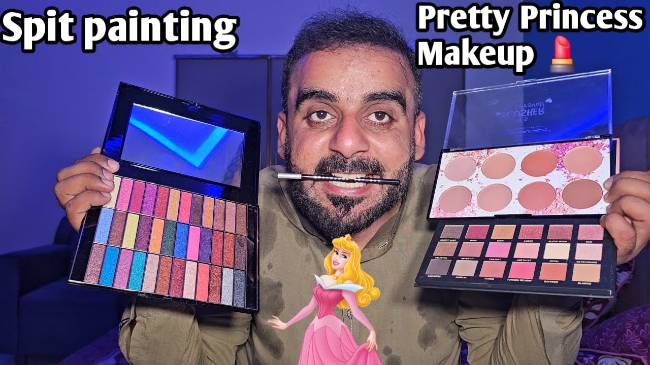 ASMR - Fast & Aggressive spit painting your Pretty Princess Makeup 💄 ...
