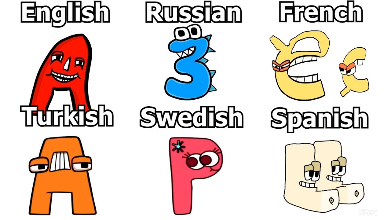 Alphabet lore bu it's differen Alphabets (US RU FR TR SE ES)! - YouTube