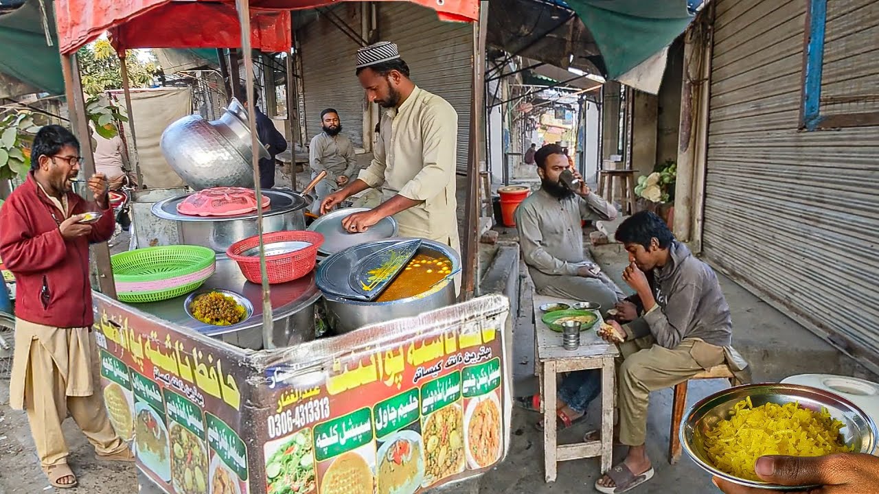STREET FOOD BREAKFAST FROM PAKISTAN - ROADSIDE UNLIMITED MEALS ...