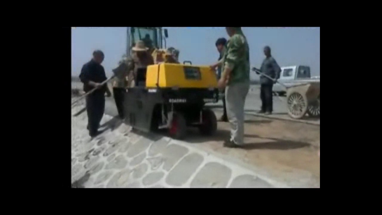 Road Equipment Automatic Curb Stone Forming Machine - YouTube