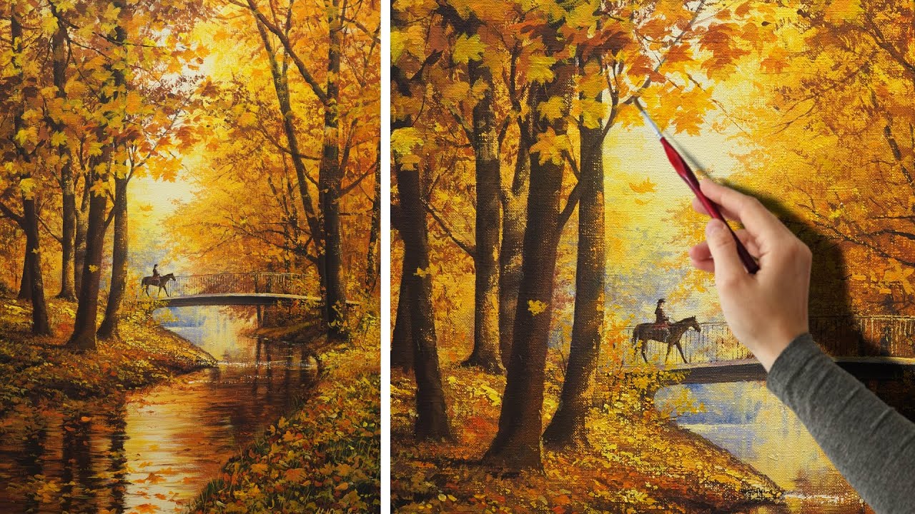 Acrylic Landscape Painting Lesson by Maria Yushkevich | Живопись ...