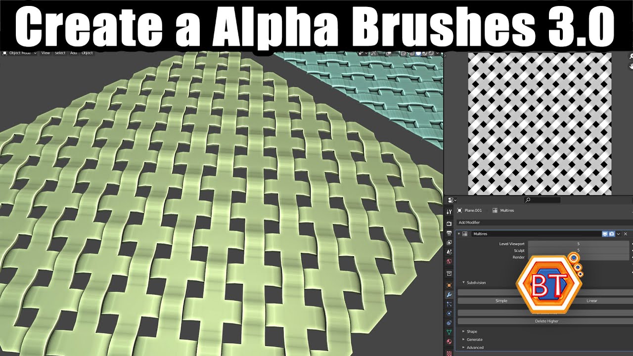 Create a Alpha Brushes in Blender Tutorial | 3.0 - YouTube