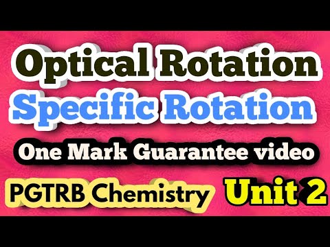 PGTRB Chemistry|Optical Rotation|Specific Rotation|How to calculate ...