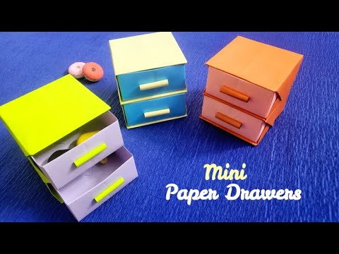 Origami Paper Drawers \ How to Make a Paper Drawer \ DIY Mini Paper ...