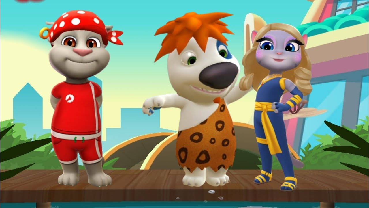 My Talking Tom 2 vs My talking angela 2 vs talking hank Toilet Poop🤧 ...