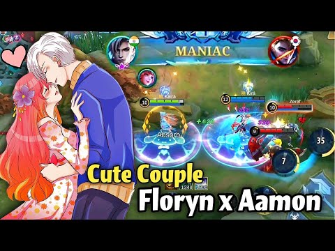FLORYN X AAMON COUPLE GAMEPLAY ️1 minute maniac!😍🔥Mobile Legends - YouTube