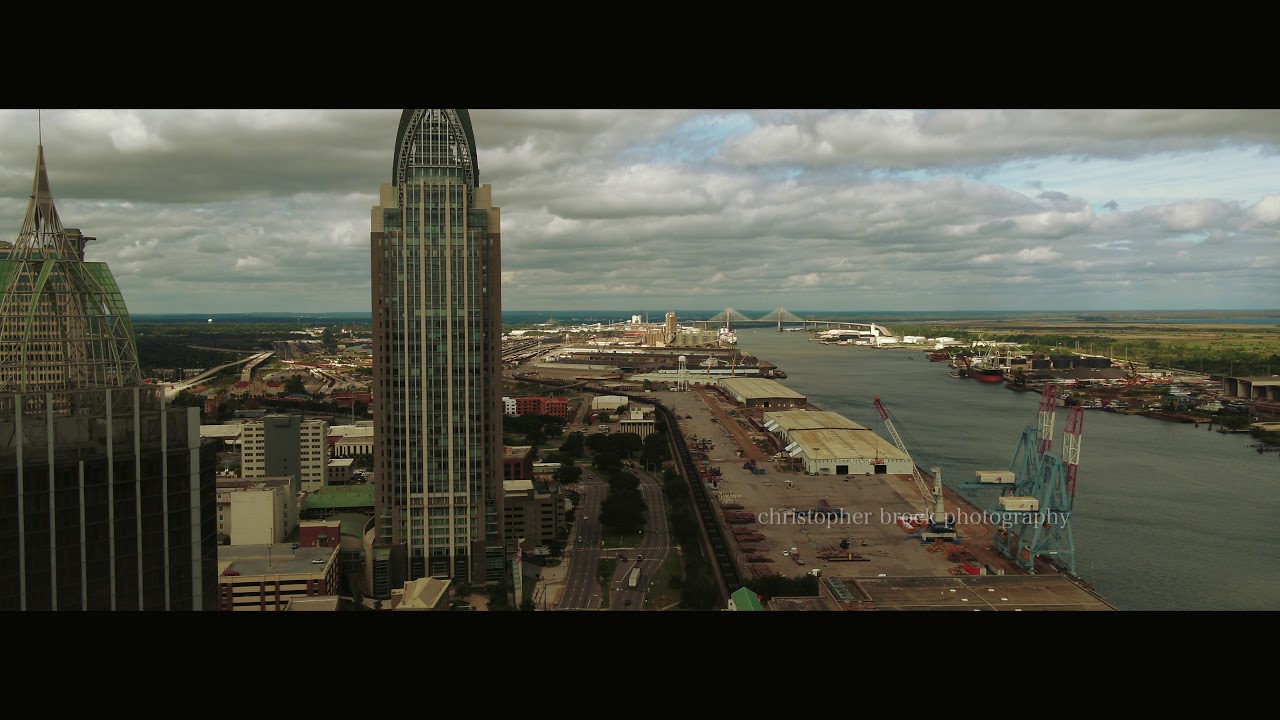 4k Mobile Alabama Skyline via drone Inspire 2 - YouTube