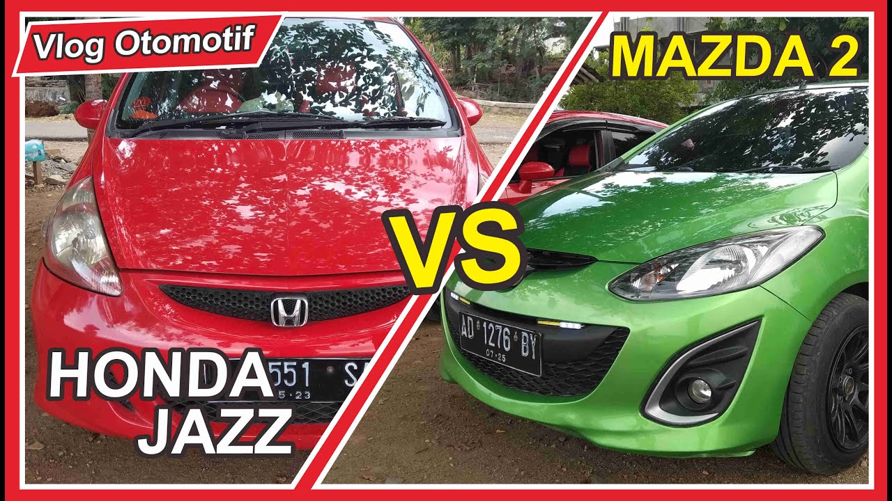 Review DUO hatchback : HONDA JAZZ vs MAZDA 2 - YouTube