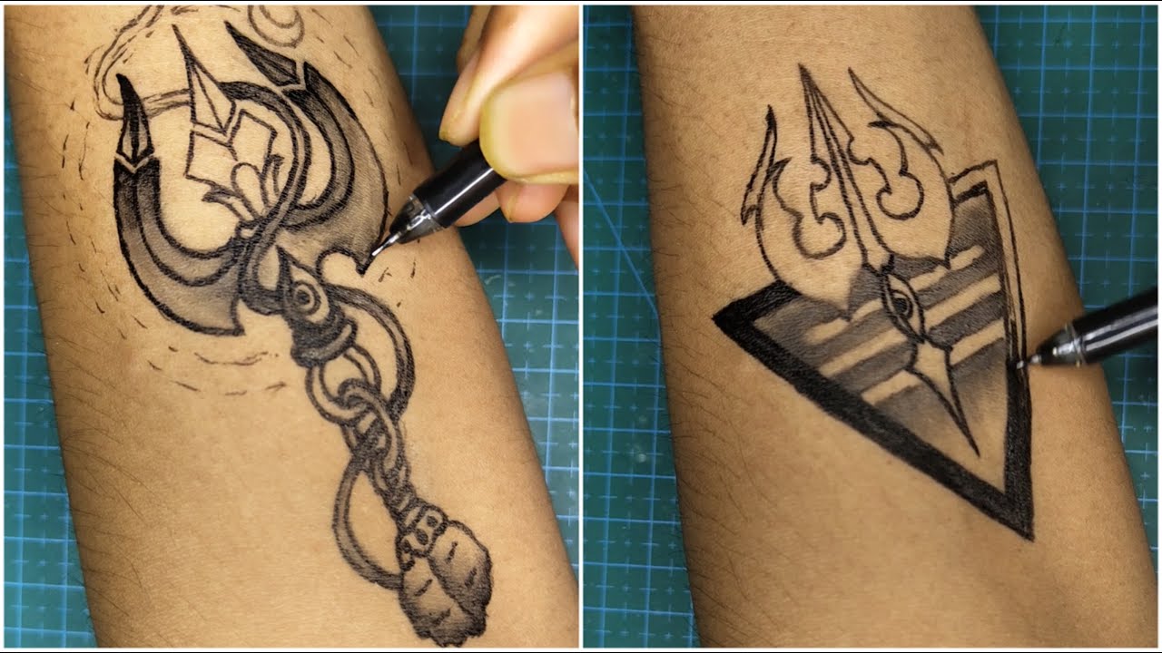 How to make tattoo with pen at home ? Awesome tattoo making idea / Diy ...
