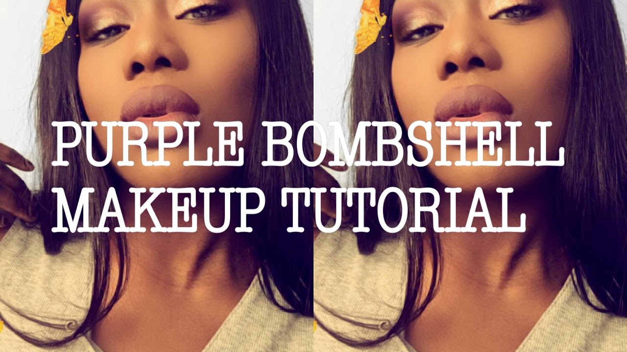PURPLE BOMBSHELL MAKEUP TUTORIAL - YouTube