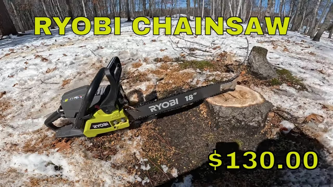 18" RYOBI CHAINSAW for $130.00 (Home Depot) ~ Is it WORTH IT??? ~ HECK ...