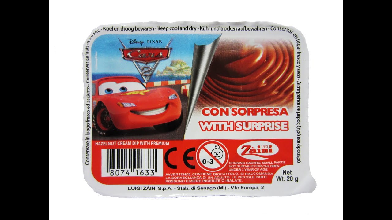 Disney Pixar Cars 2 Surprise Cream - Zaini like Kinder Surprise Kinder ...