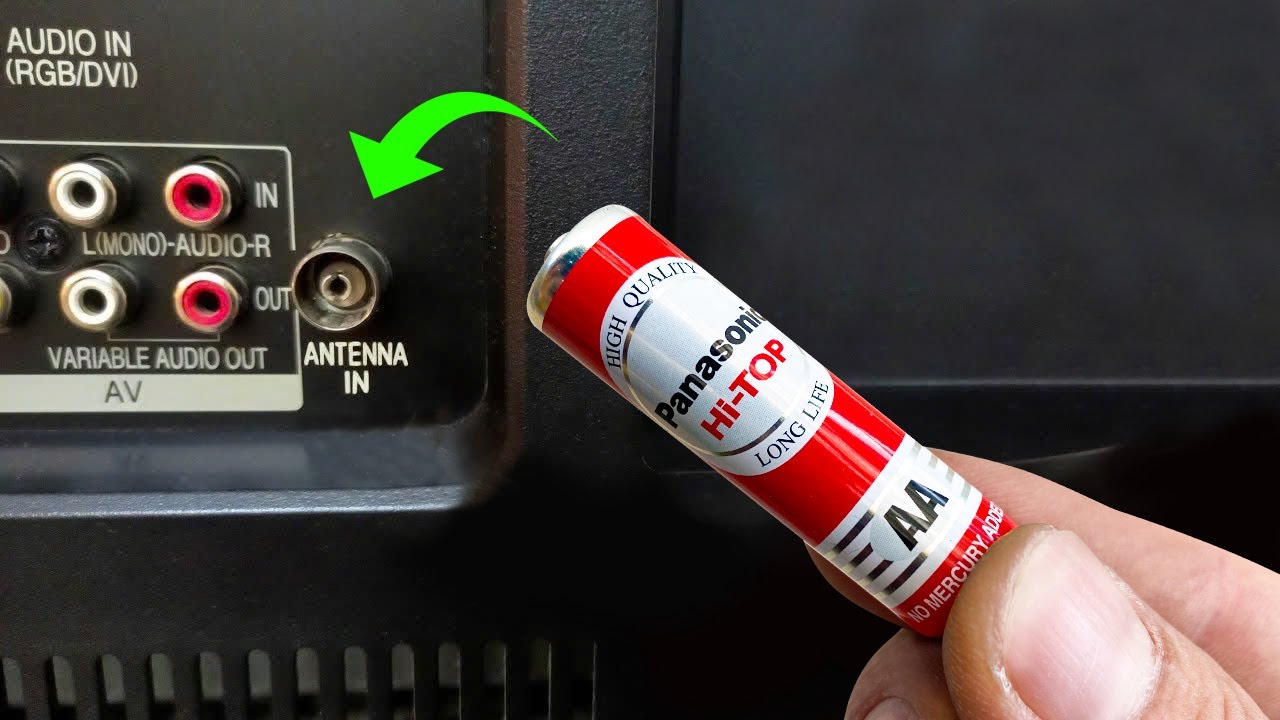 Don't Throw Away Old AA Batteries! Make Your Own Powerful TV Antenna ...