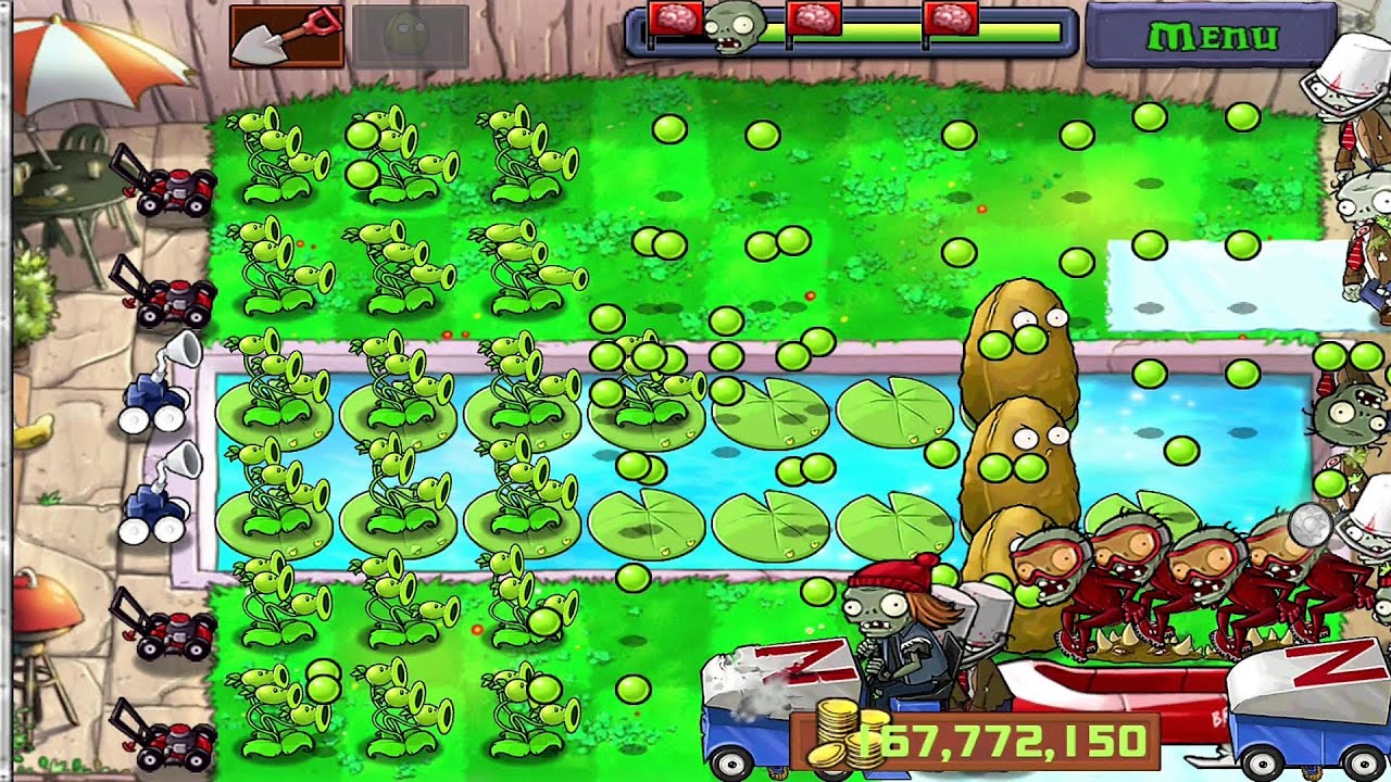 Plant VS Zombies | Threepeater VS Zomie Bobsled Team | Vanny KH - YouTube