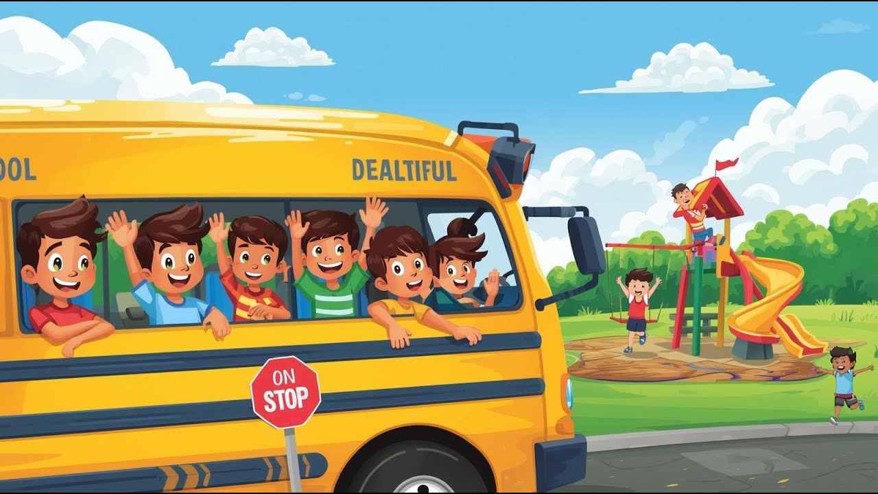KIDS RIDE ON A BUS|| PLAYING IN THE PLAYGROUND Kiddie FunTime - YouTube