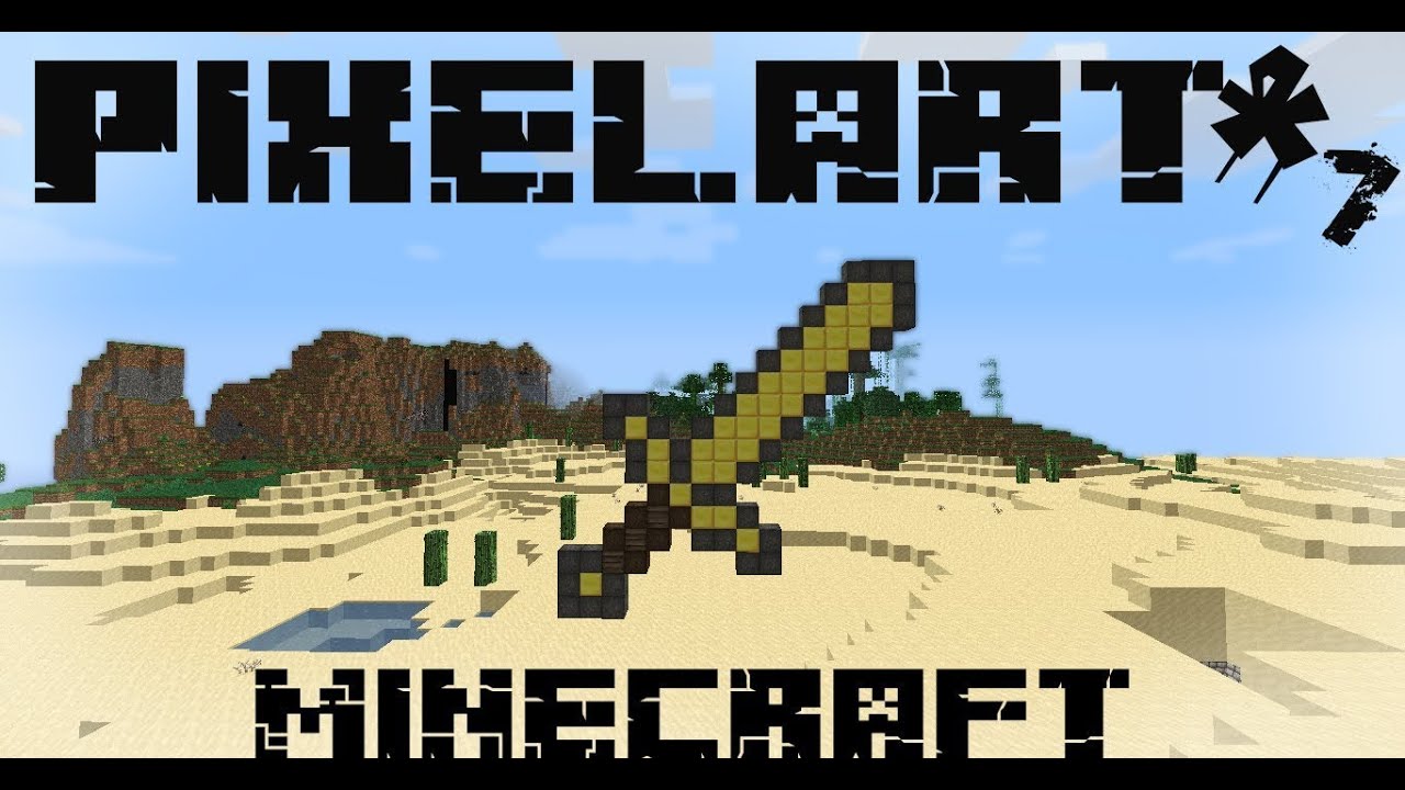 Pixel Art - Espada Minecraft - YouTube