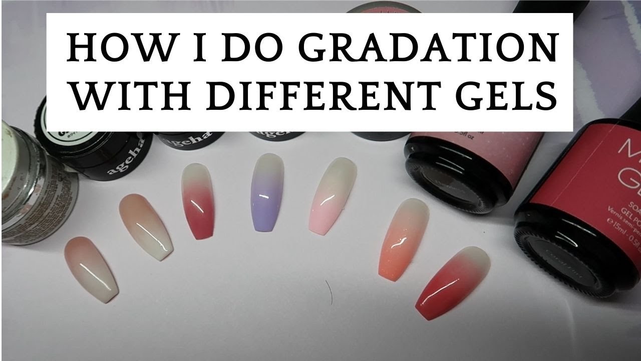 Gradation with different type of gels / tutorial - YouTube