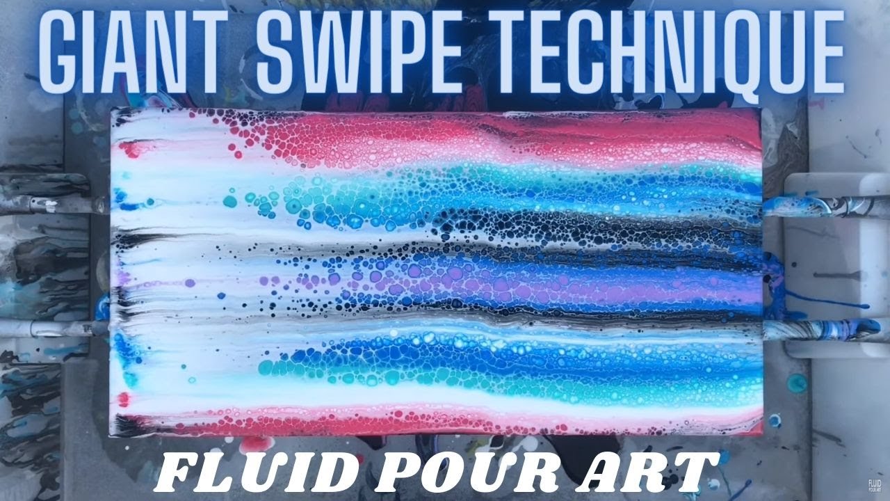 Incredibly Satisfying Cells - Giant Swipe Technique - FLUID POUR ART ...