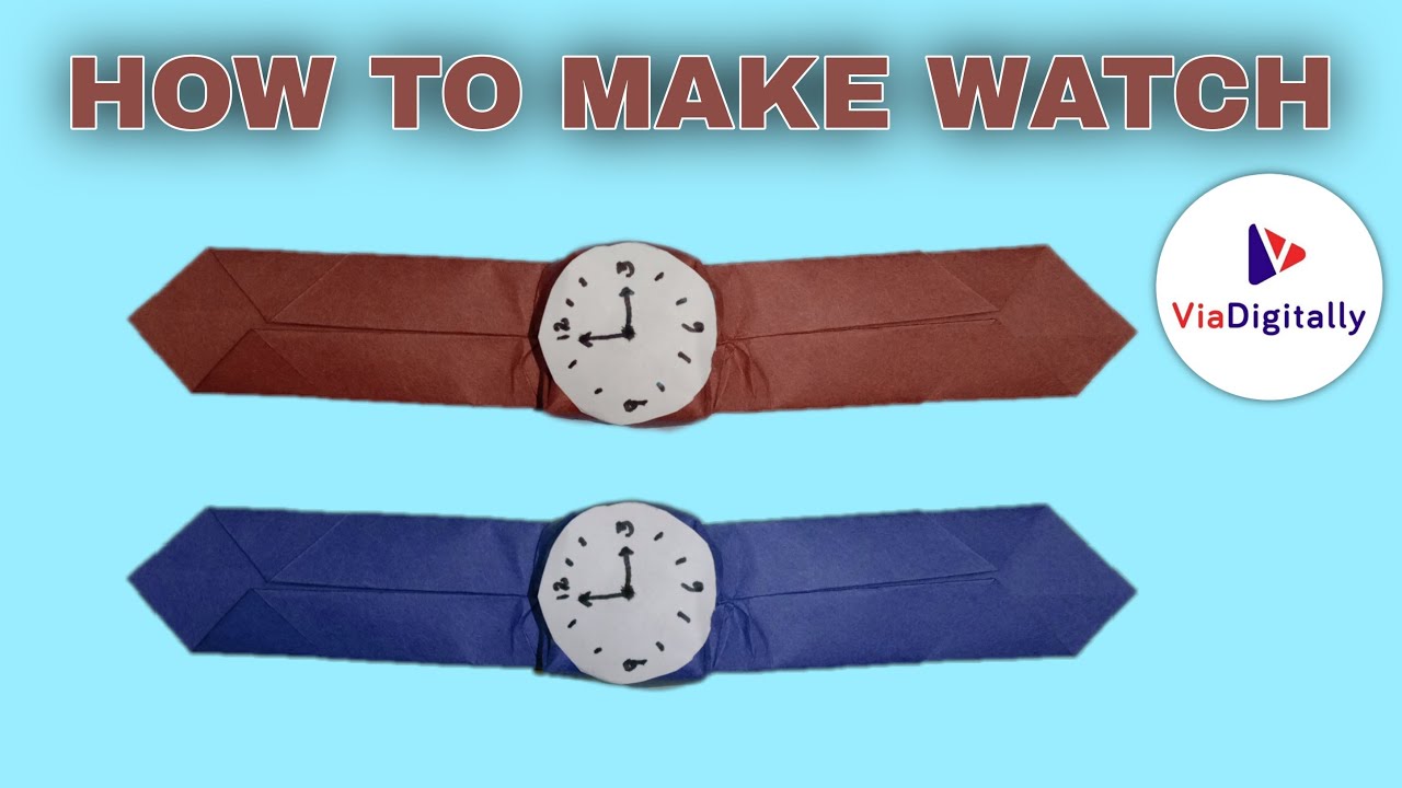 How To Make Paper Watch ⌚ | Origami paper Watch | Paper Wrist Watch ...