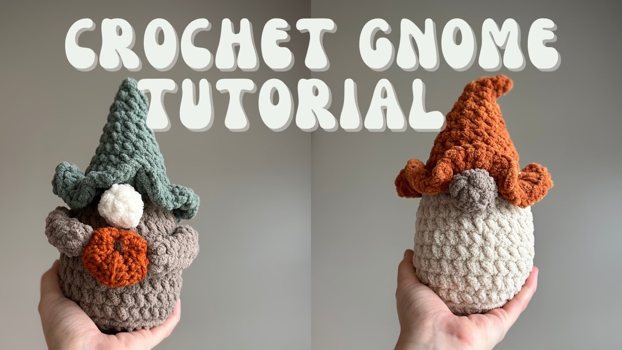 CROCHET GNOME TUTORIAL | FALL GNOME WITH PUMPKIN CROCHET PATTERN ...