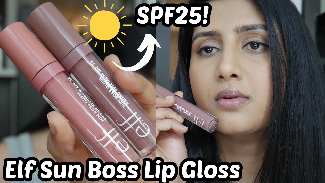 ELF Sun Boss Lip Gloss SPF25 - YouTube