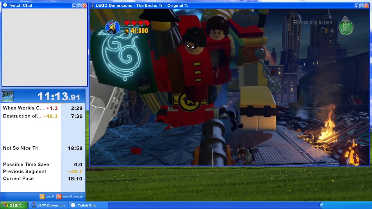 LEGO Dimensions Speedrun -The End is Tri - Original% [17:15.44] - YouTube