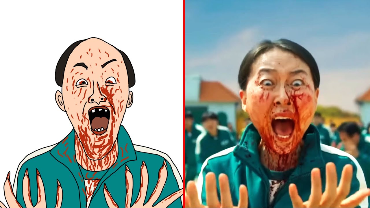 Squid Game Funny Drawing Meme - YouTube