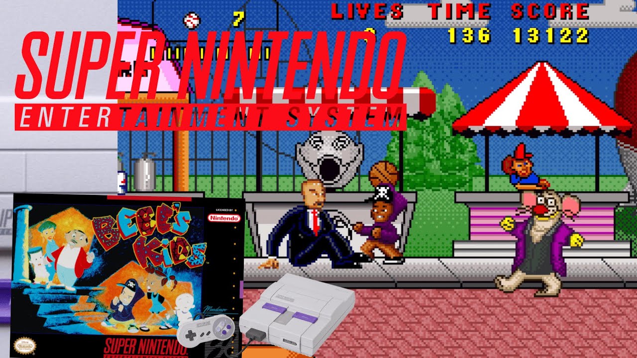 Bebe's Kids (1994) Super Nintendo Entertainment System (SNES) Gameplay ...