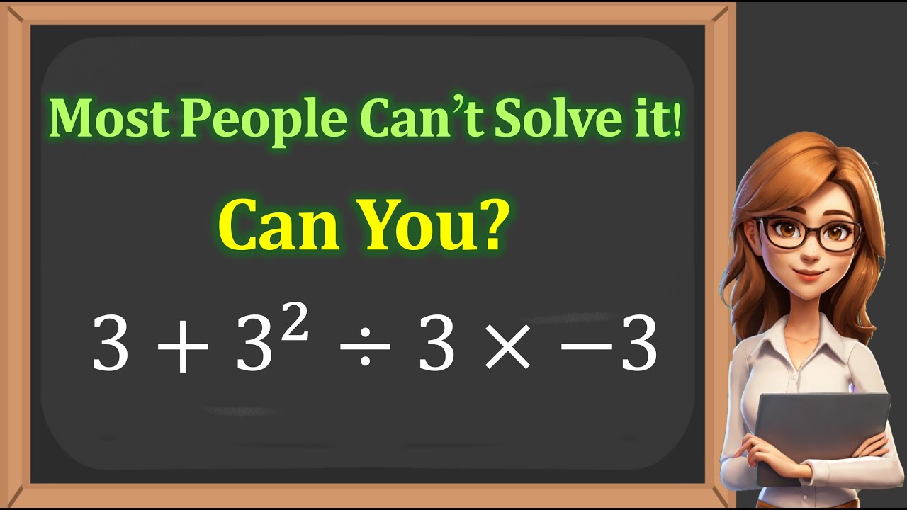 Can You Solve It? | Three plus three squared divided by three times ...