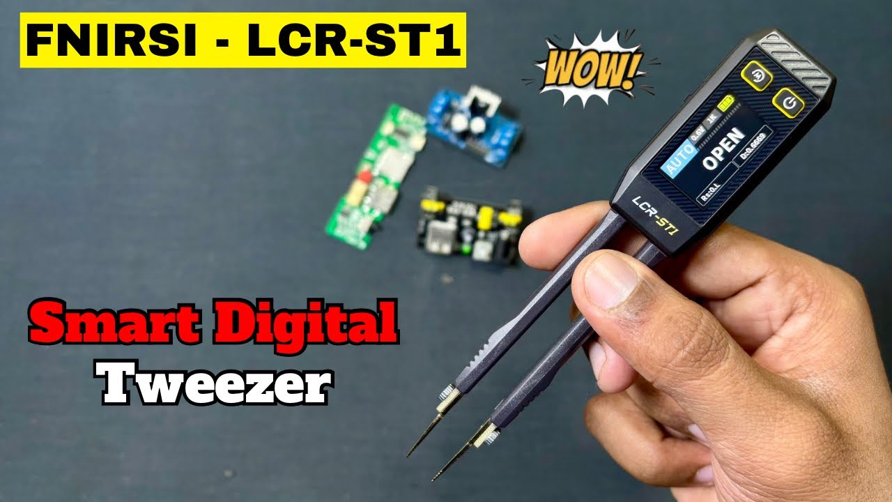 FNIRSI LCR-ST1 Mini Smart Digital Tweezer | FNIRSI Smart Tweezers - YouTube