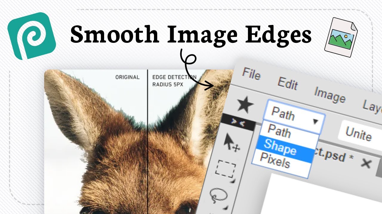 How to smooth edges of image in Photopea - YouTube