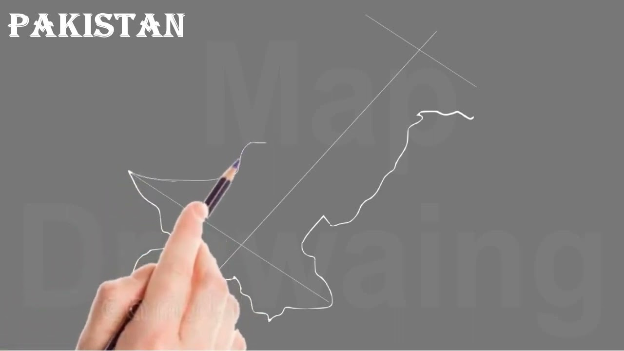 How to Draw Pakistan MAP / Easy way to Make Outline Map of Pakistan ...