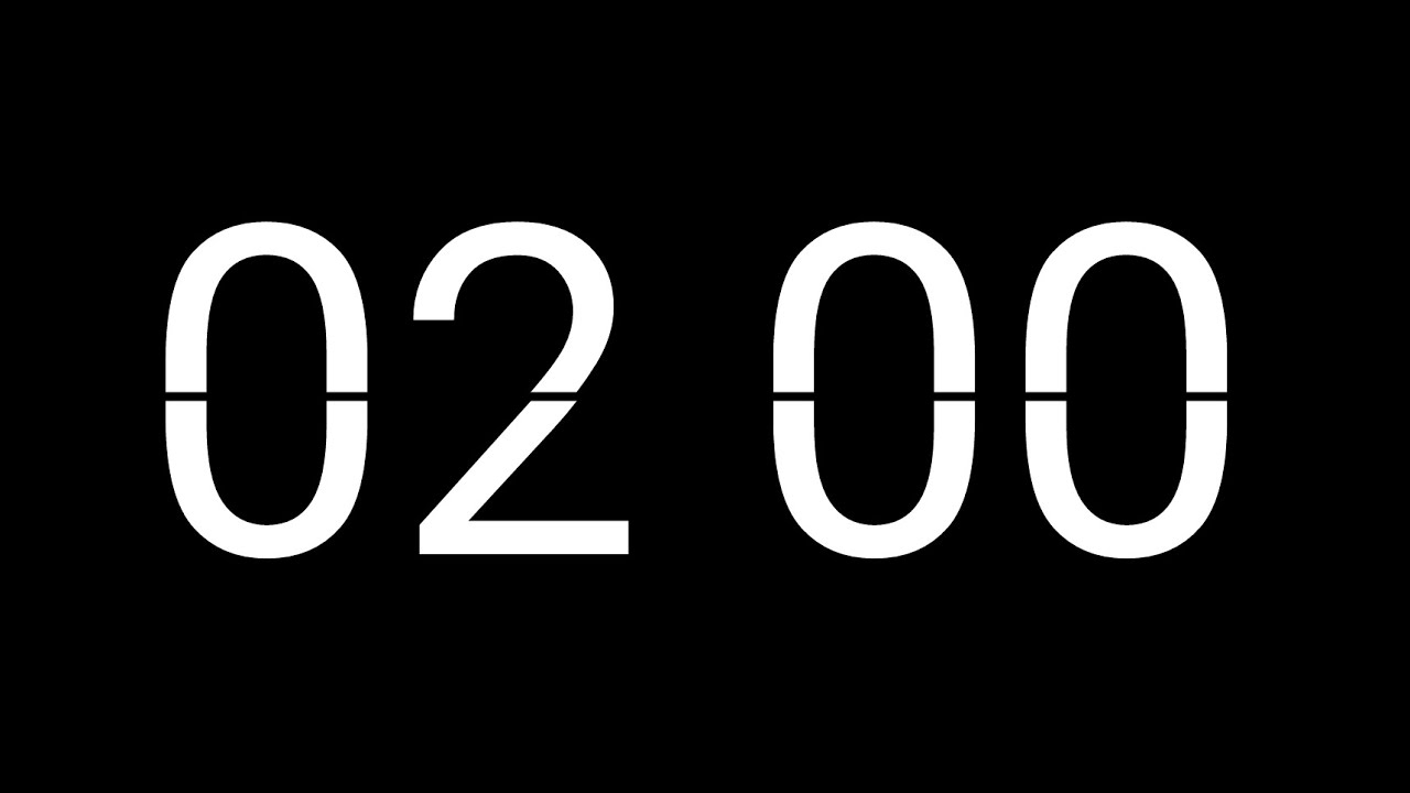 2 Minutes Countdown Flip Timer with Ticking Sound #countdowntimer ...