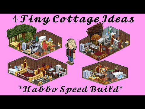 4 Aesthetic Tiny Cottage Designs for Habbo | Speed Build Tutorial - YouTube