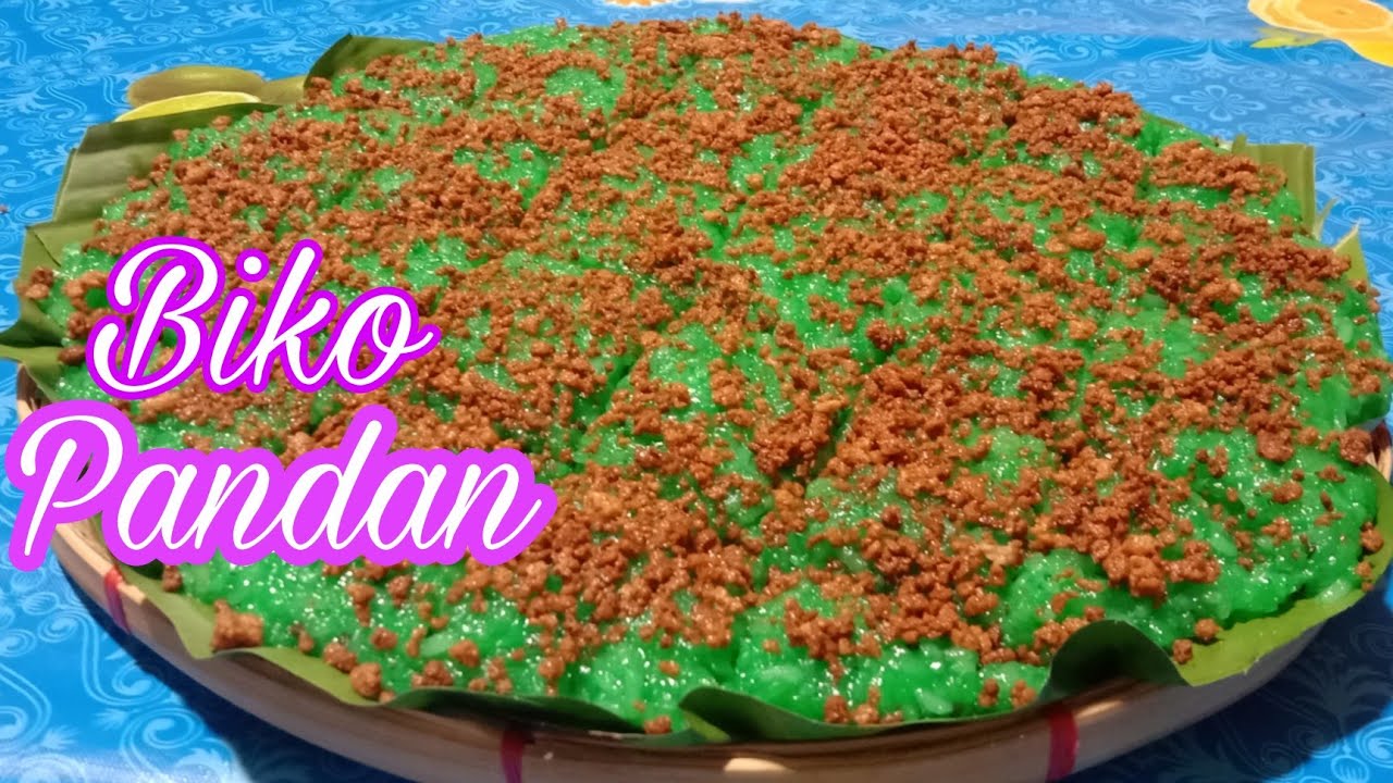 BIKO PANDAN RECIPE | BIKO PANDAN WITH LATIK | PINOY KAKANIN PANGNEGOSYO ...