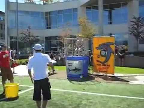 Dunk tank miss - YouTube