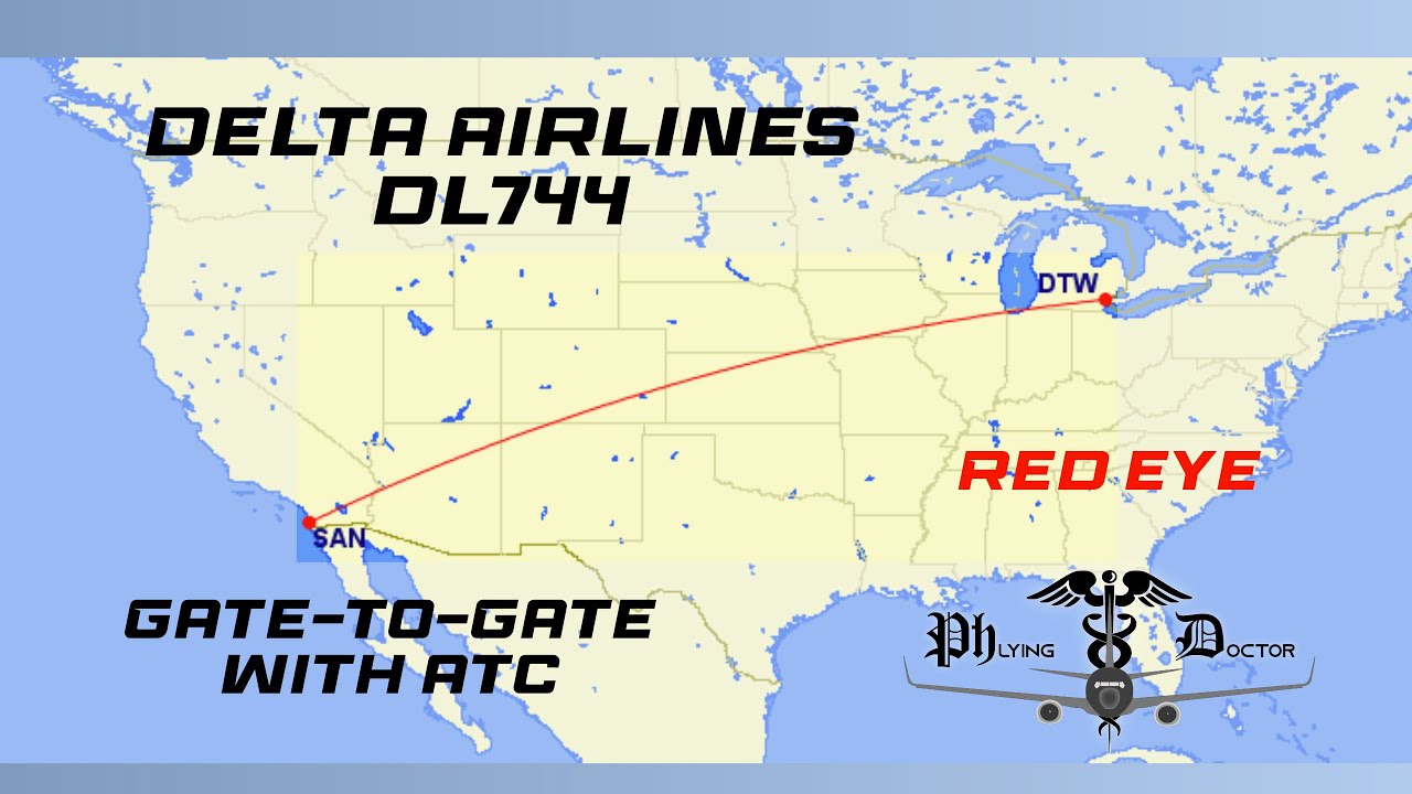Gate-to-Gate with ATC: DL744--SAN-DTW. [4K] - YouTube