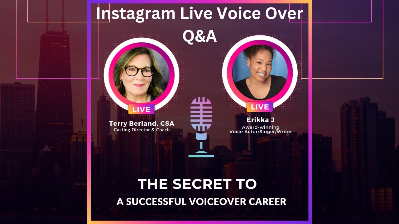 The Secret To Building A Successful Career In VO | IG Live with Terry ...