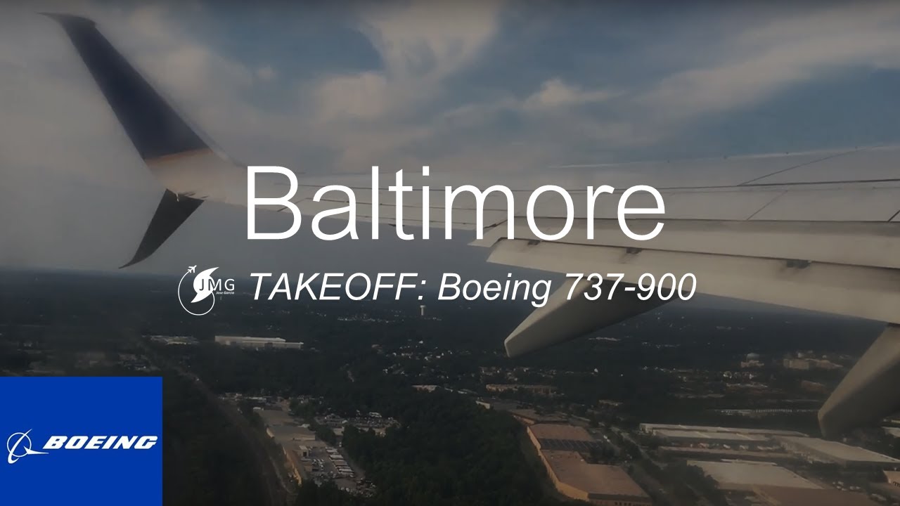 TAKEOFF BALTIMORE: United Airlines B737-900 takeoff | Baltimore ...