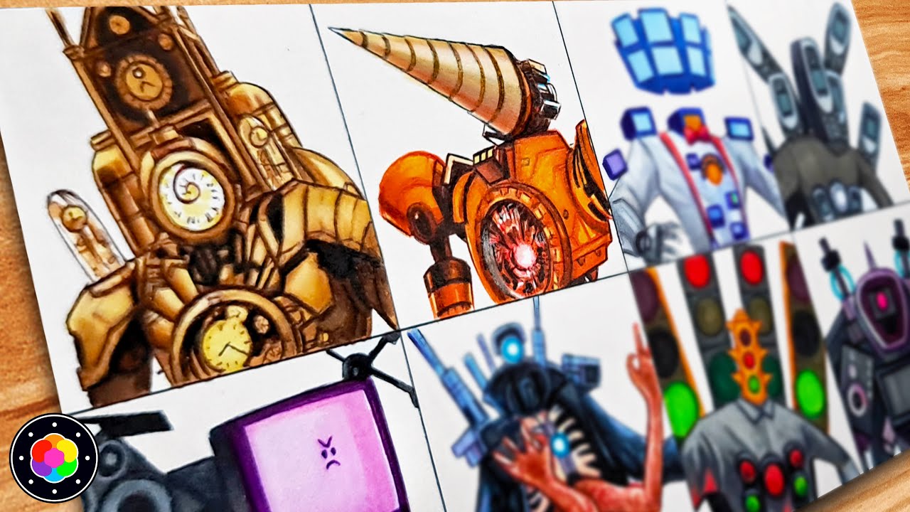 Dibujando TODOS los TITANES de SKIBIDI MULTIVERSE!!🚽(Titan Taladro ...